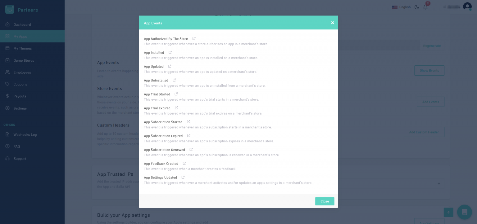 Create Your First App on Salla Partner Portal - Salla Developers
