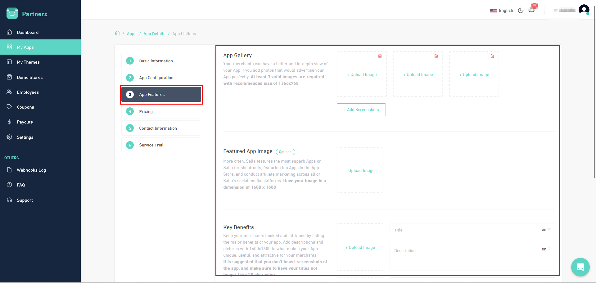 Create Your First App on Salla Partner Portal - Salla Developers