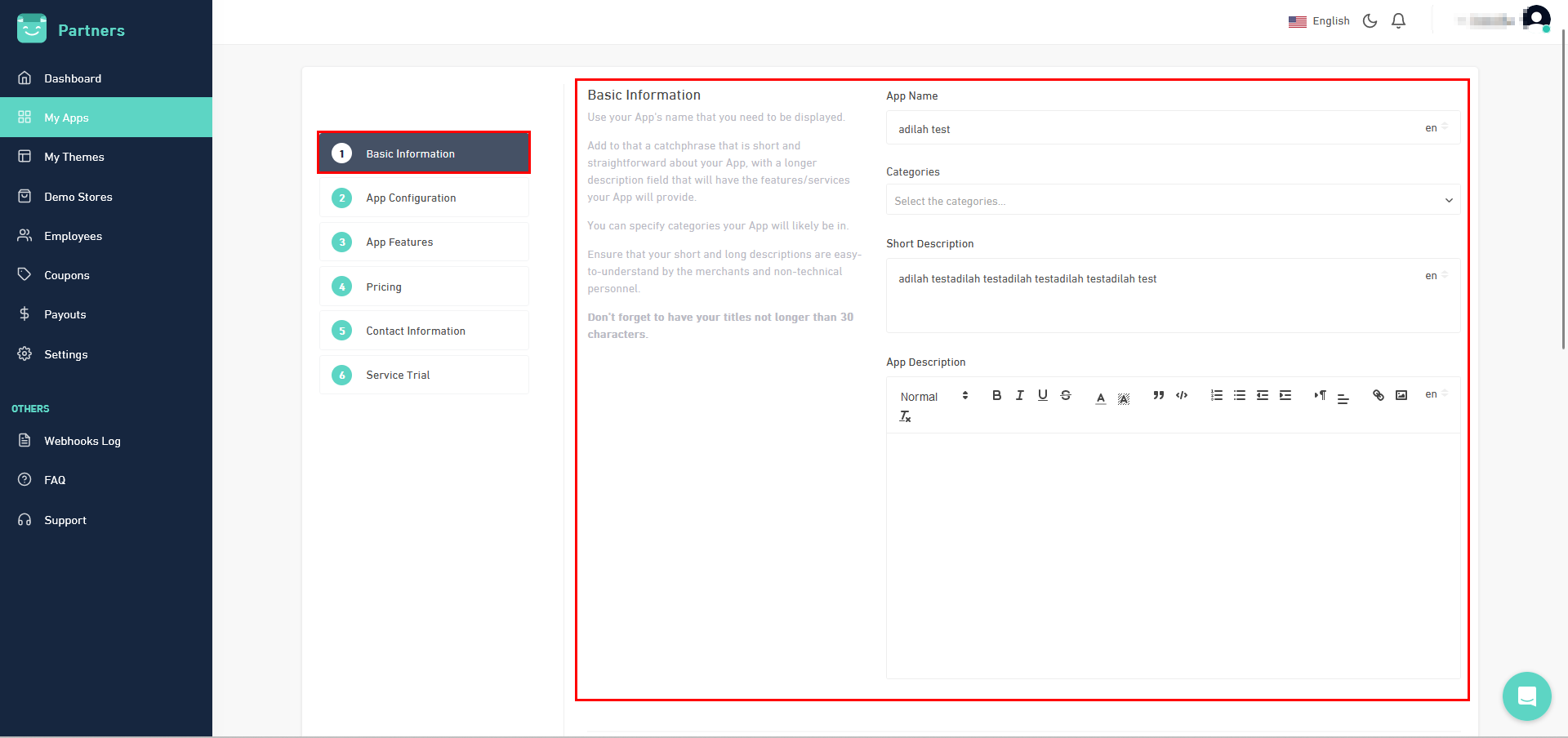 Create Your First App on Salla Partner Portal - Salla Developers