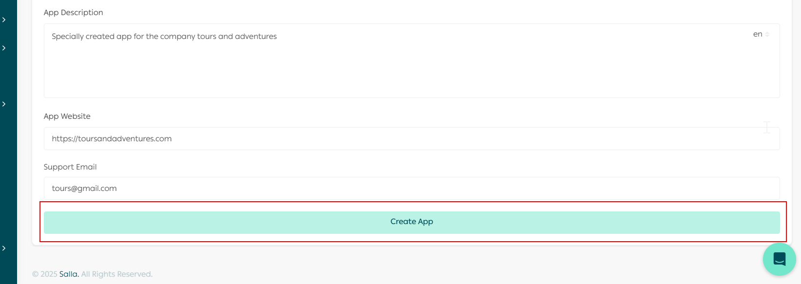 How to create and update Private Apps - Salla Developers