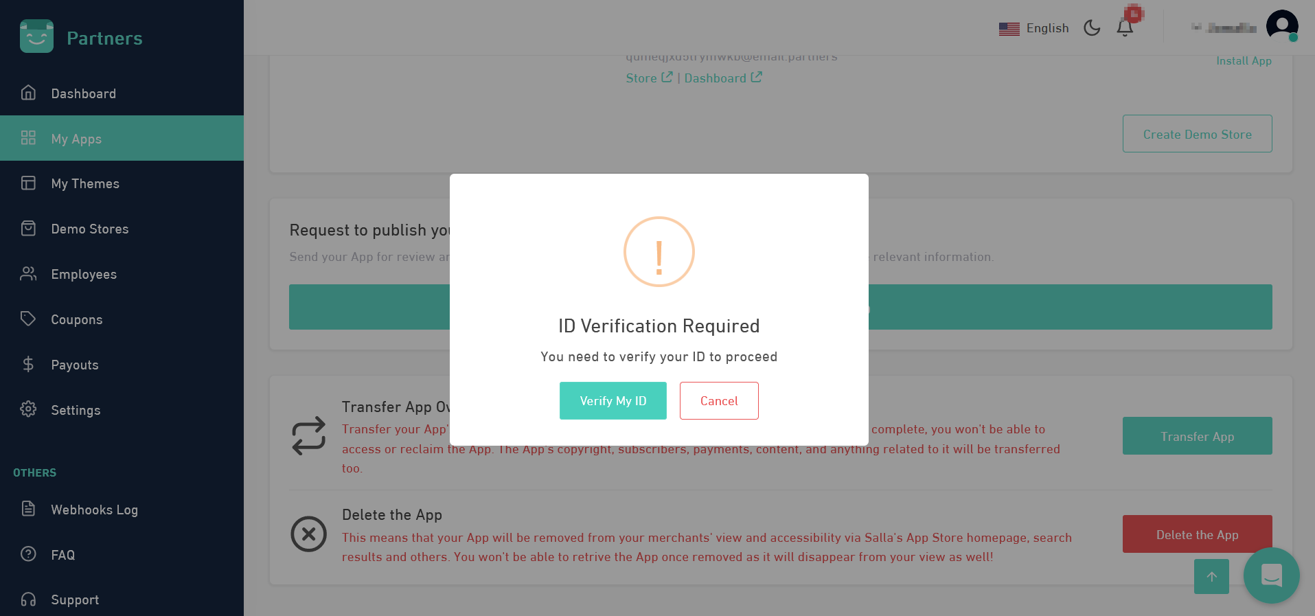 Create Your First App on Salla Partner Portal - Salla Developers