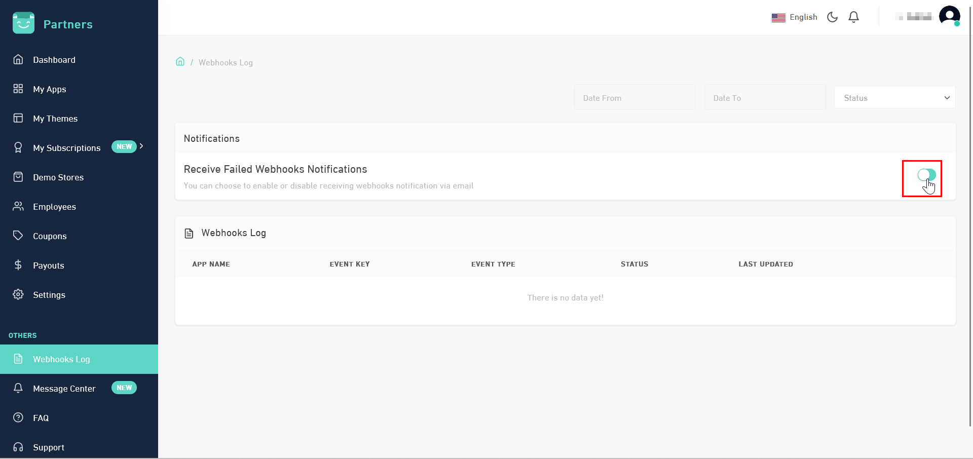 The New Salla Apps Webhooks Log - Salla Developers