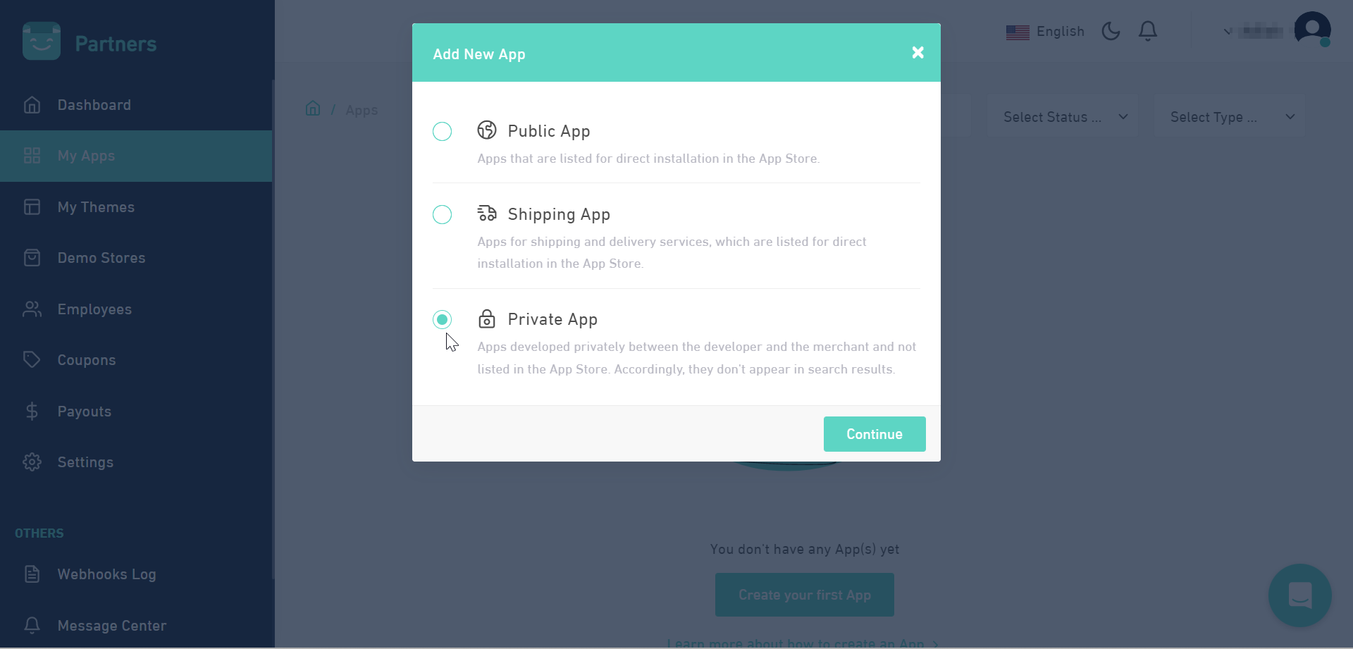 How to create and update Private Apps - Salla Developers