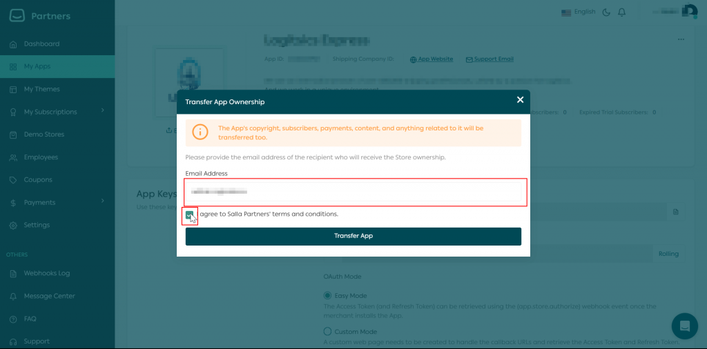 App Ownership Transfer: The Comprehensive Guide - Salla Developers