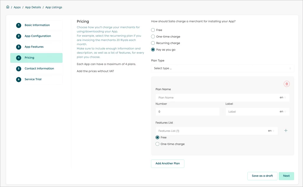 Create Your First App on Salla Partner Portal - Salla Developers