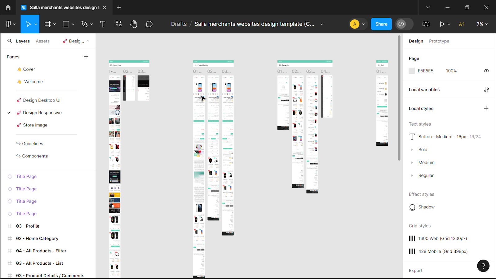 Themes Figma Template, Innovative Design Resource - Salla Developers
