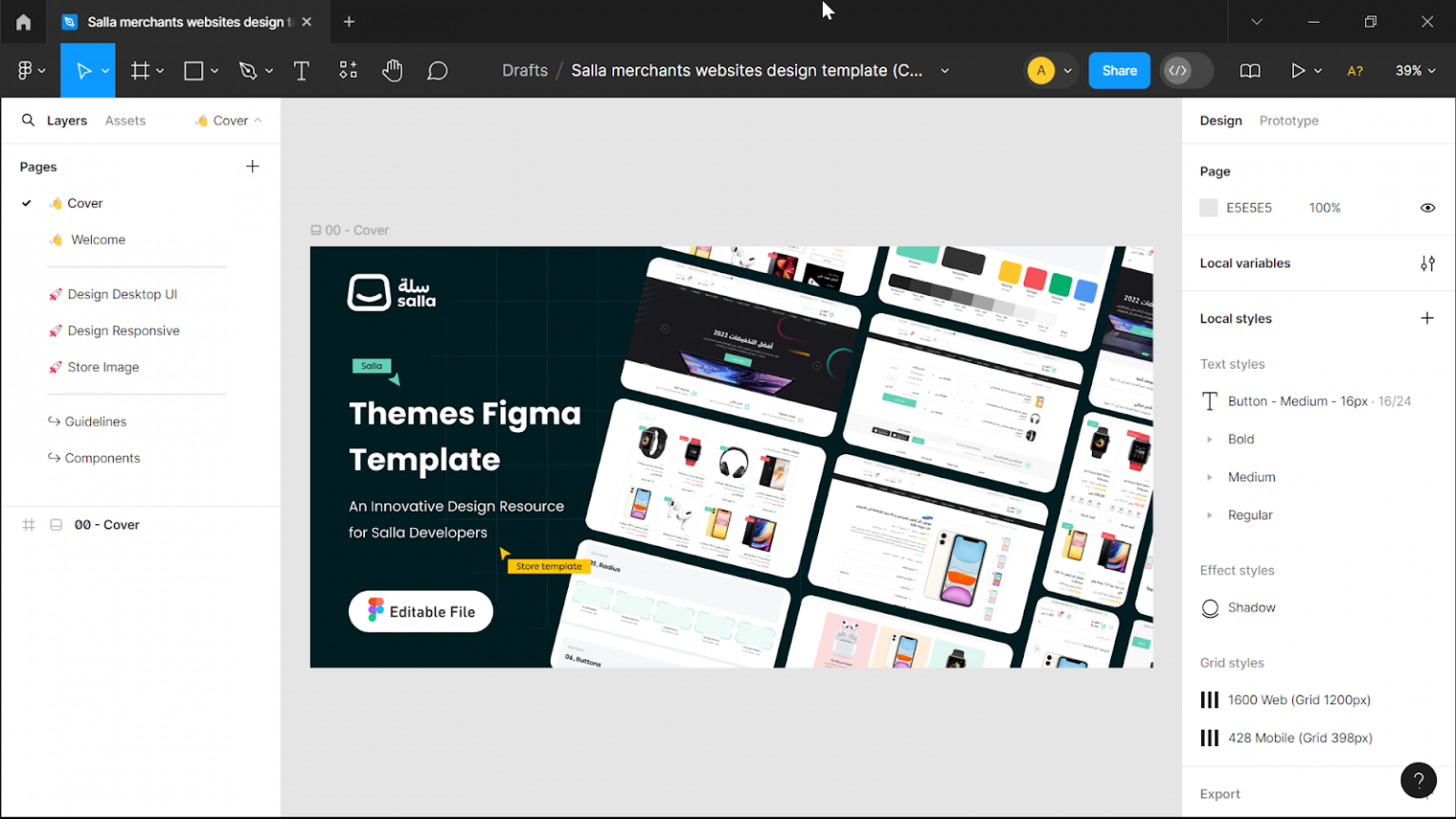 Themes Figma Template, Innovative Design Resource - Salla Developers